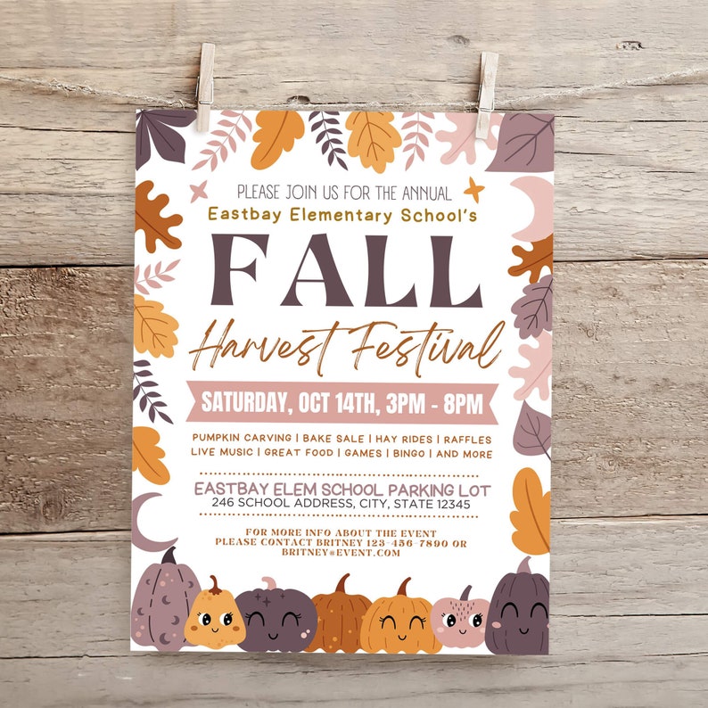 Fall Festival Invitation, Fall Party Invitation, Church Fall Festival ...