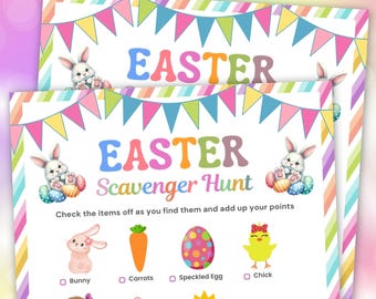 Easter Scavenger Hunt for Kids, Indoor Outdoor Easter Game, Treasure ...