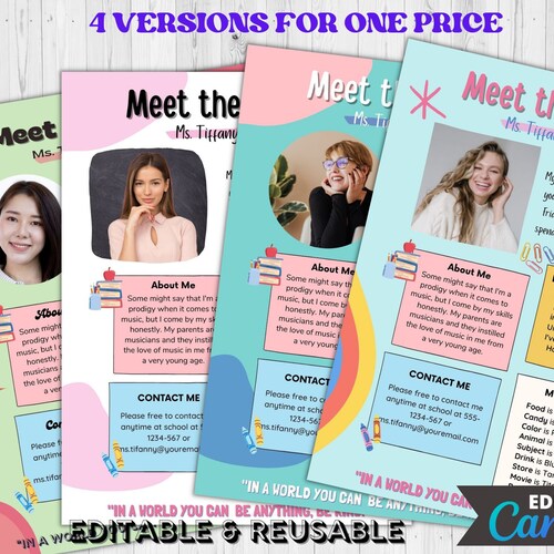 Meet the Teacher Newsletter Editable Retro Theme Back to - Etsy