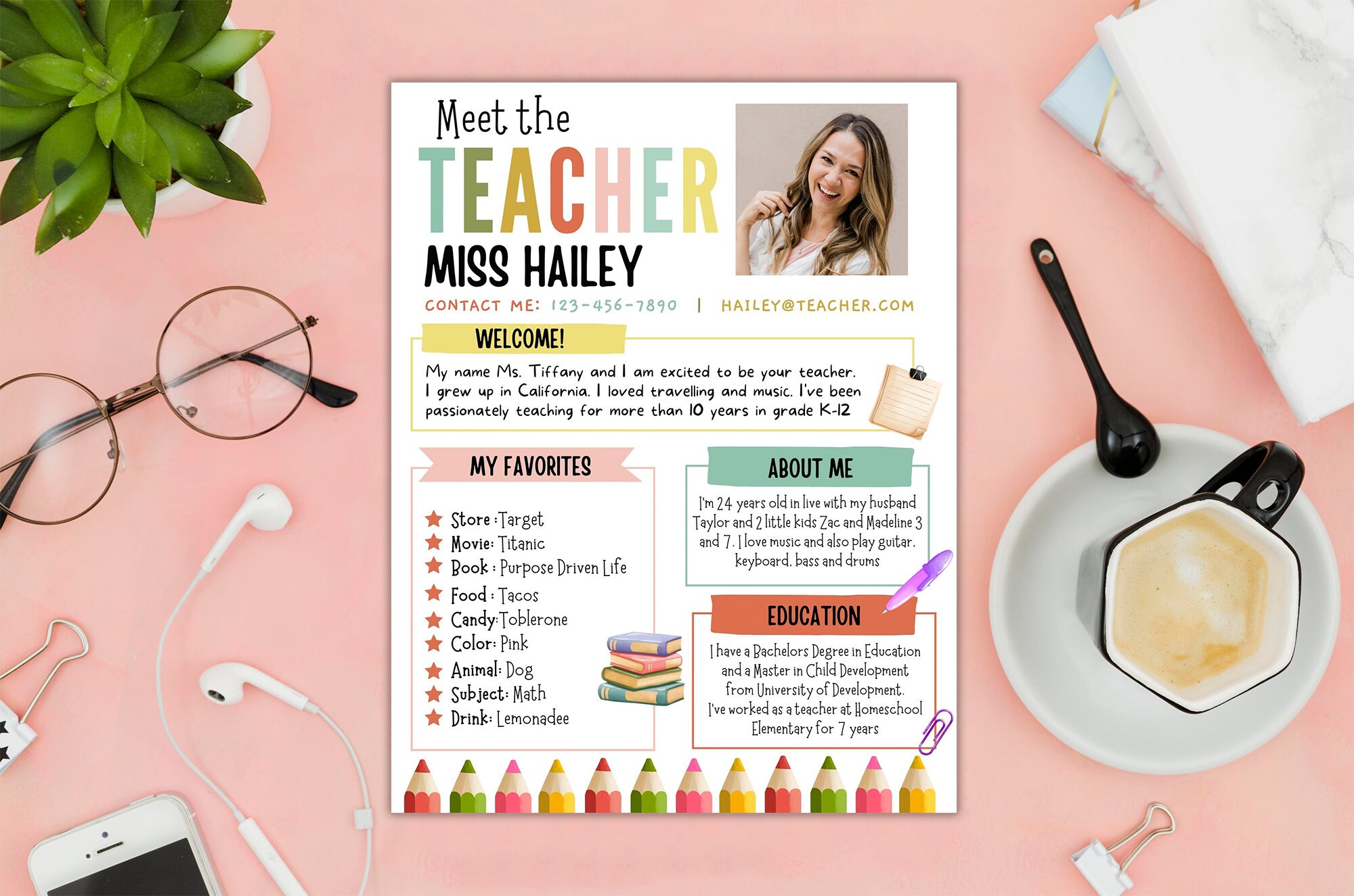 Meet the Teacher Editable Template, Back to School Welcome Letter ...