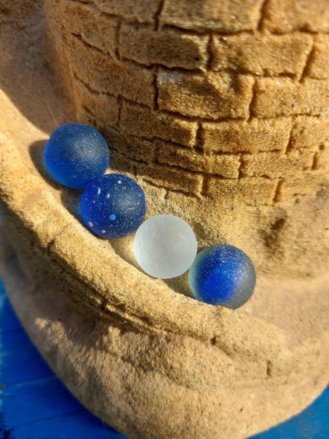 4 Perfectly Weathered Nova Scotia Seaglass Marbles Found on the Bay of Fundy Beaches - Etsy