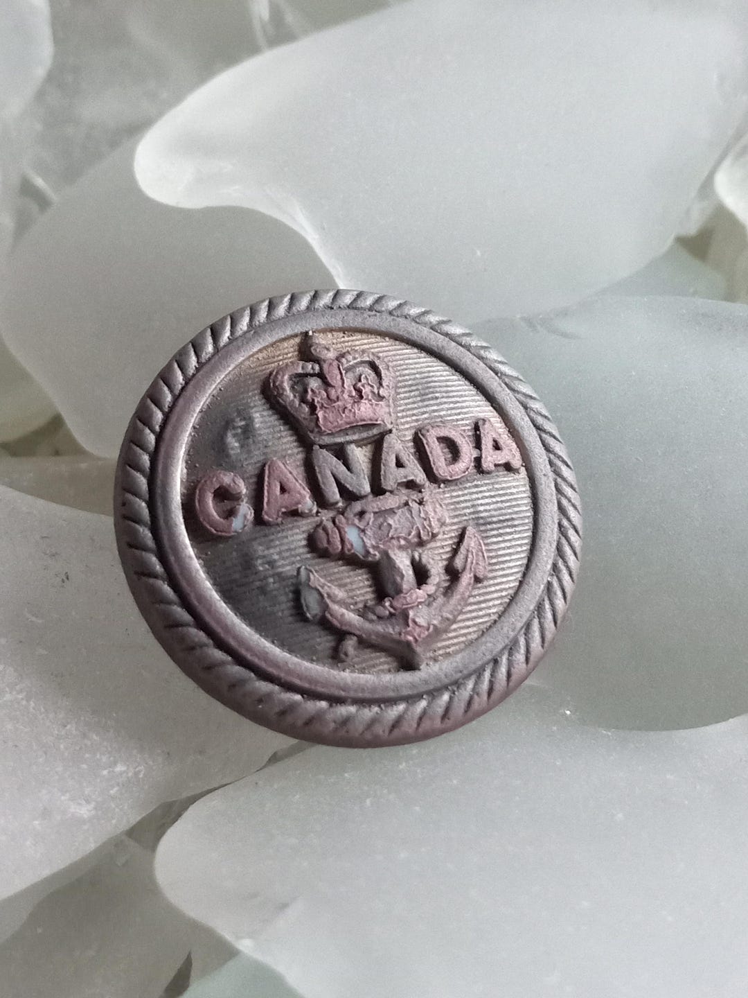 WW2 Beach Found Weathered Button by the Ocean Tumble Found on the ...