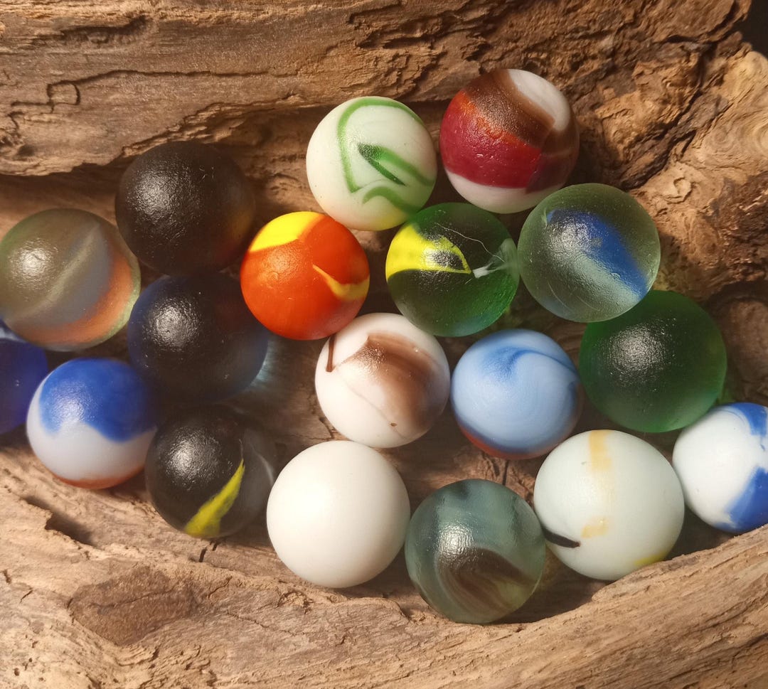 Set of 20 Sea Glass Marbles Perfectly Weathered by the Ocean Tumble ...