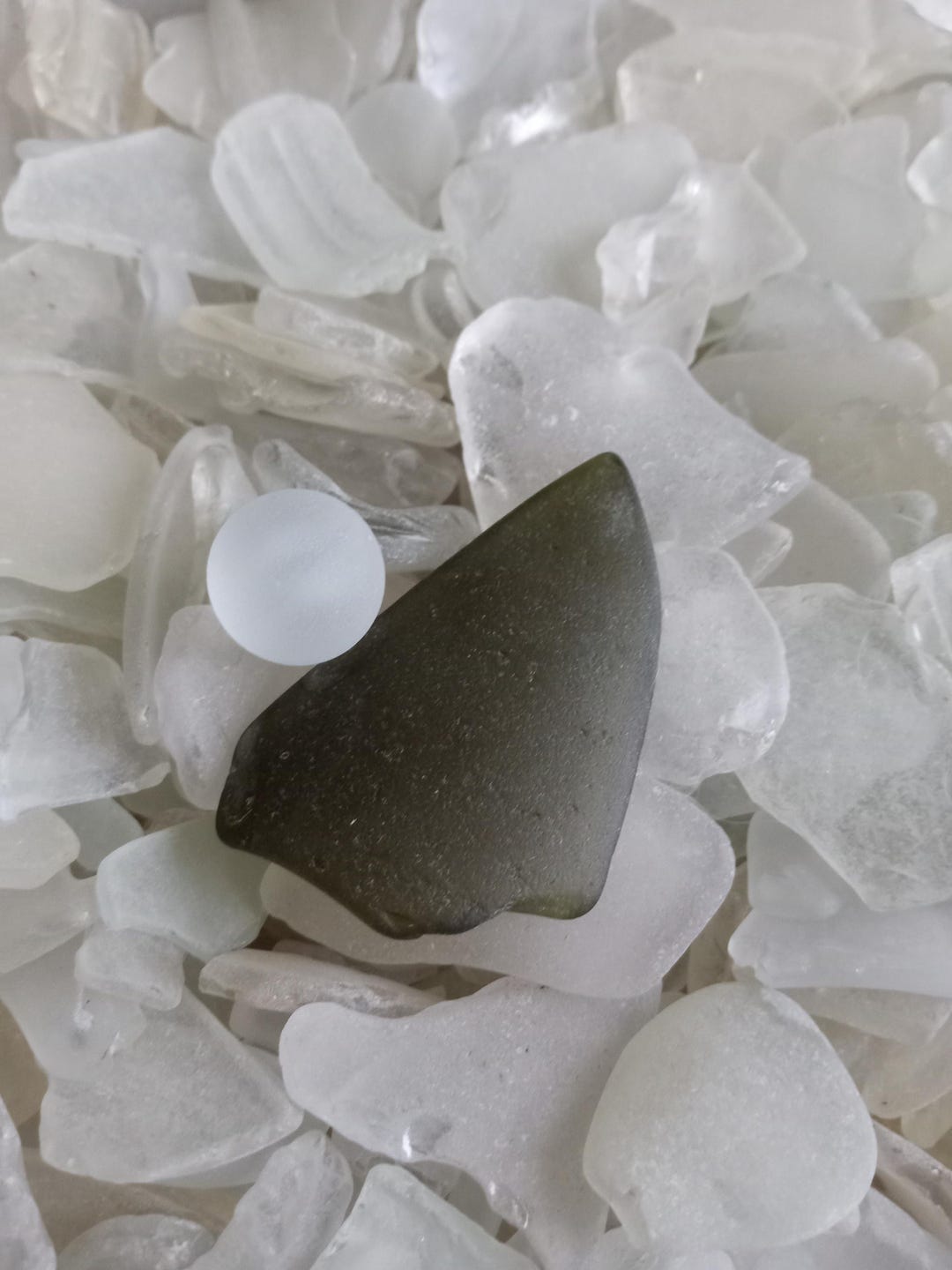 Rare Large Weathered Pirates Glass Sea Glass, Black Glass Nova Scotia ...