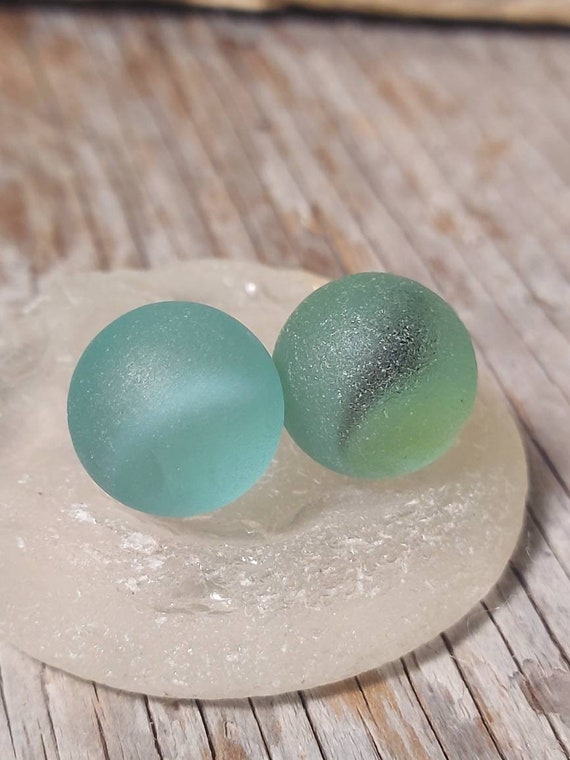 Black and White Cats Eye Marbles Sea Glass Perfectly Frosted - Etsy