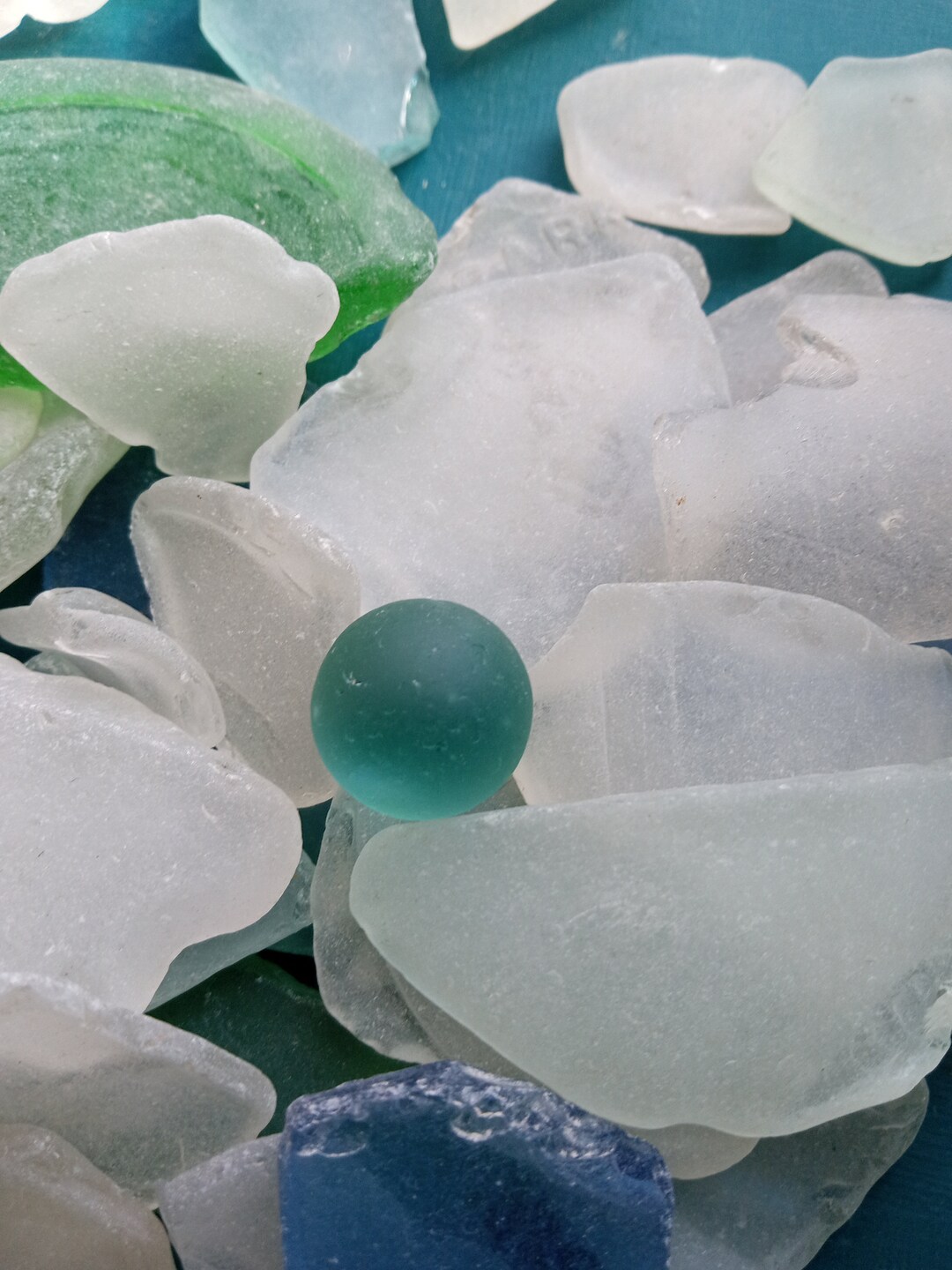 Codd Neck Bottle Seaglass Marble just the Marble Perfect Weathered by the Bay of Fundy Tide ...