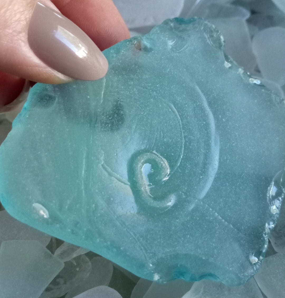 Perfectly Frosted Rare Aqua Sea Glass Chunk Found on the Beaches of ...