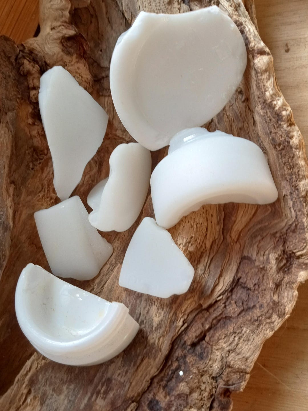 7 Chunks of White Milk Glass Nova Scotia Seaglass From the Shore of the ...
