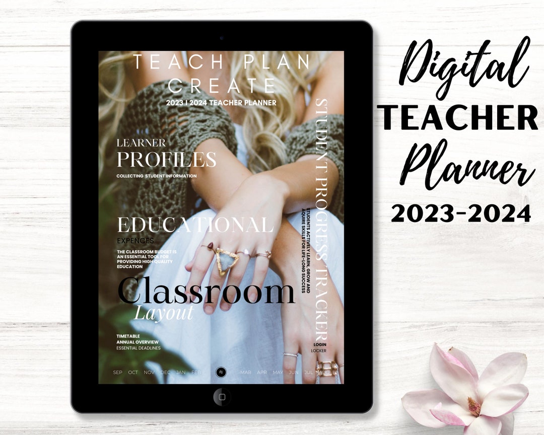 Digital Teacher Planner 2023-2024, Digital Planner Goodnotes, iPad ...