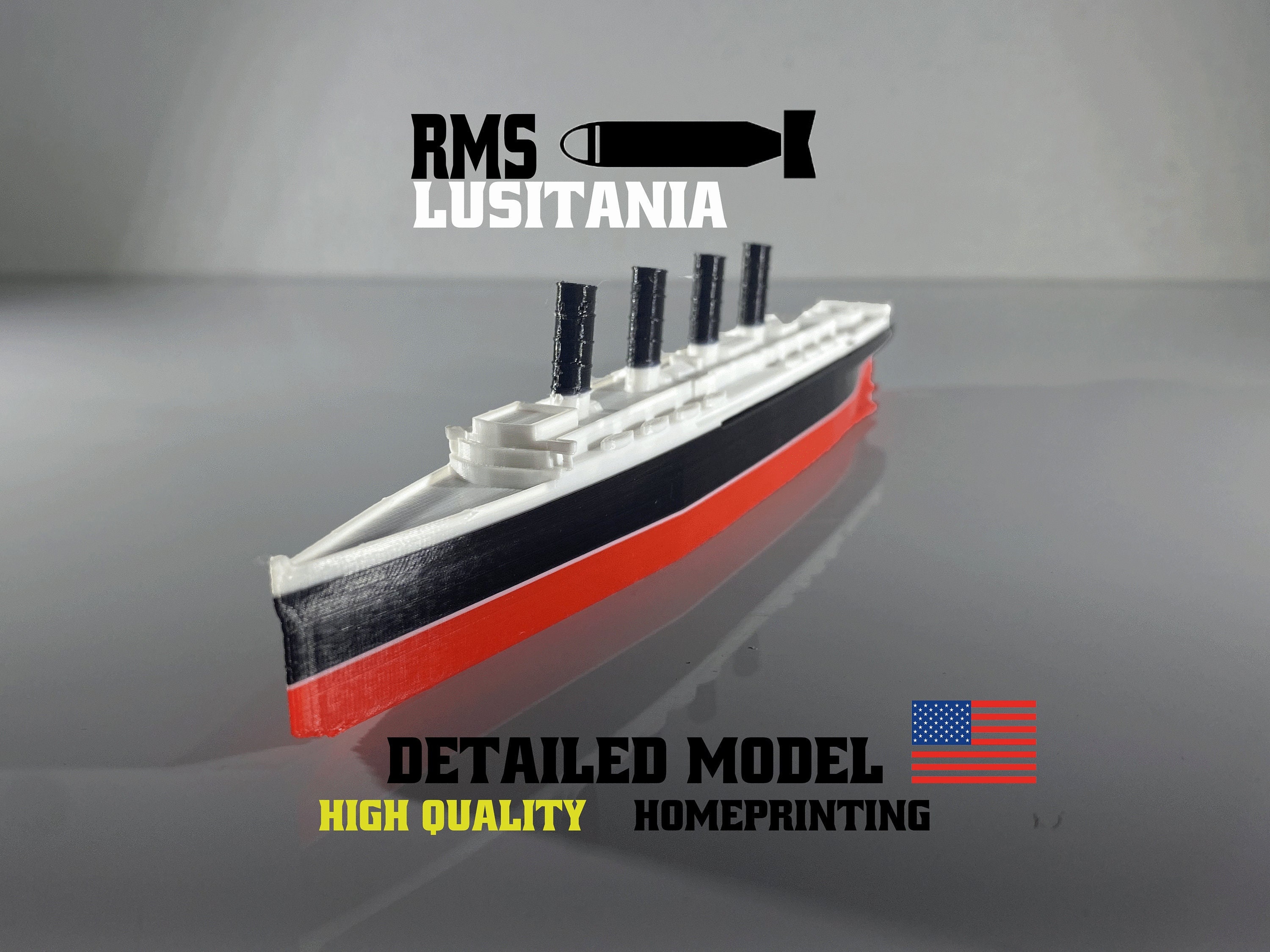 RMS Lusitania Model Ship Detailed High Quality Model Ship With - Etsy