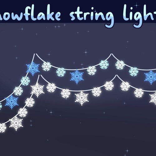 Stream Overlay: Animated Snowflake Lights P2U Christmas - Etsy