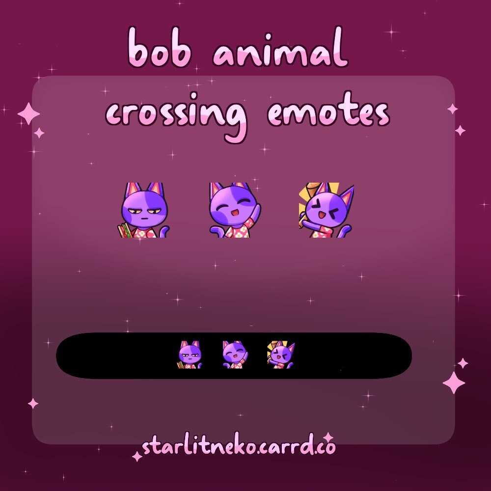Emotes: Bob P2U Animal Crossing Streamer Twitch Emotes - Etsy