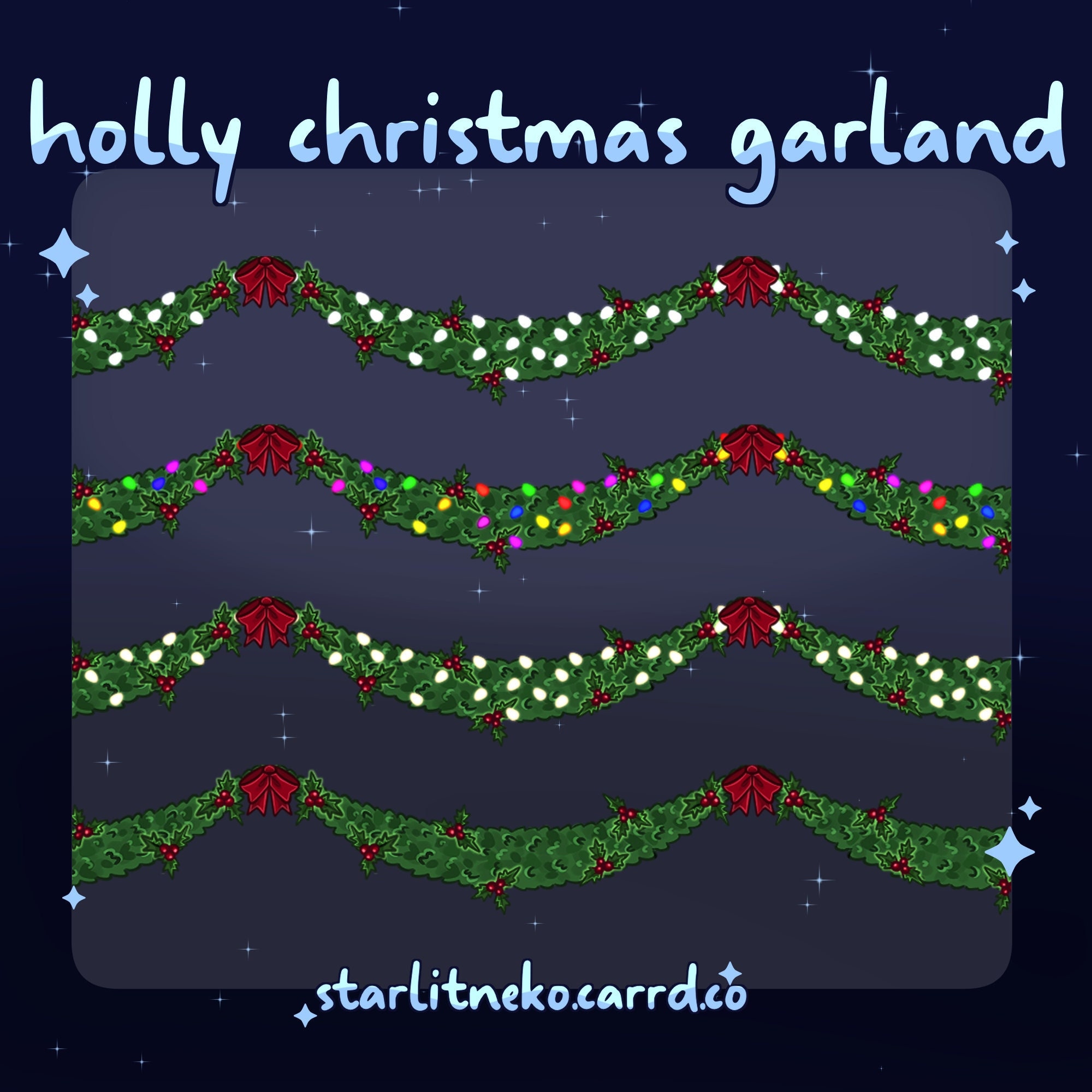 Stream Overlay: Animated Holly Garland P2U Christmas Twitch - Etsy ...
