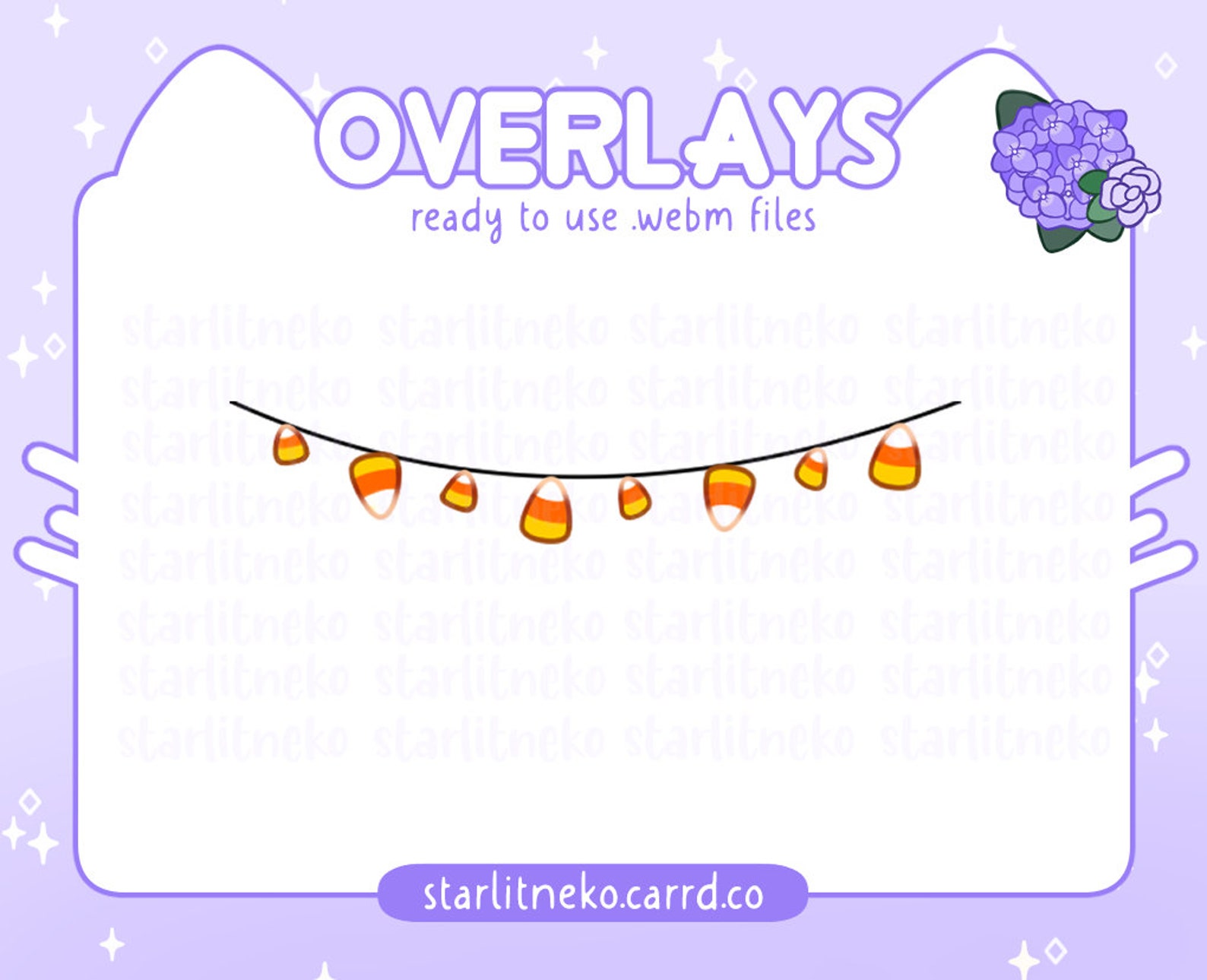 Candy Corn Animated Stream Overlay: Twitch, Youtube (P2U .webm) - Etsy