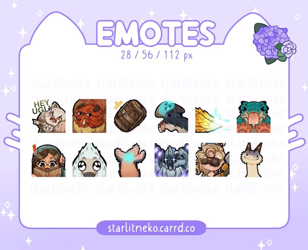 Monster Hunter Wilds Emotes: P2U Twitch/discord Streamer Art - Etsy