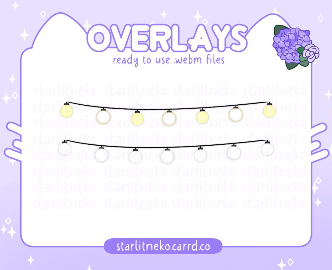 Stream Overlay: Bulb String Animated Lights [P2U Streamer, Twitch ...