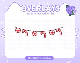 Animated Candy Cane Emote & Overlay Bundle for Twitch - Etsy