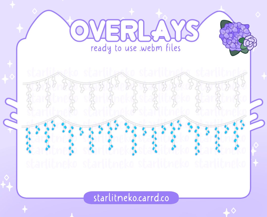 Animated Icicle Lights Stream Overlay: Christmas Twitch Overlay (P2U ...