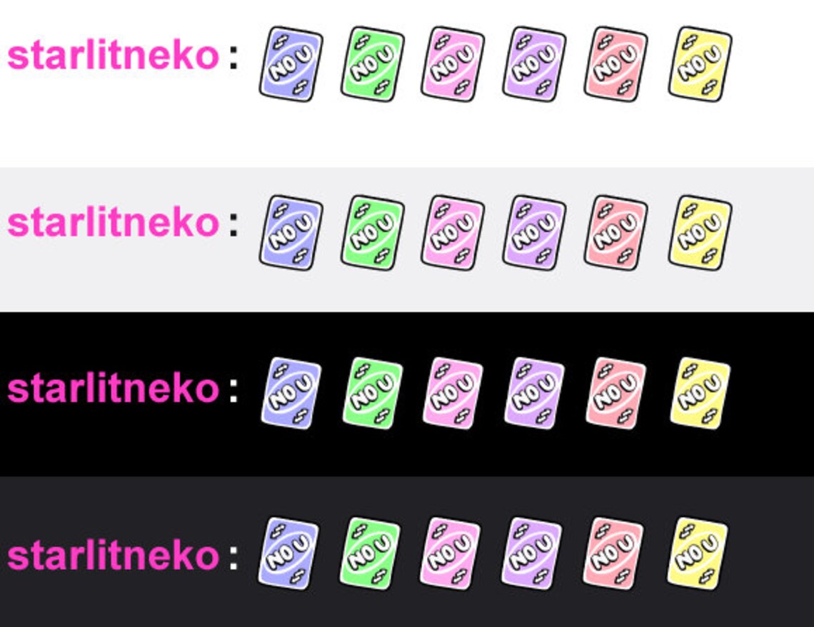 Emotes: No U Red P2U Uno Card Streamer Twitch Emotes - Etsy