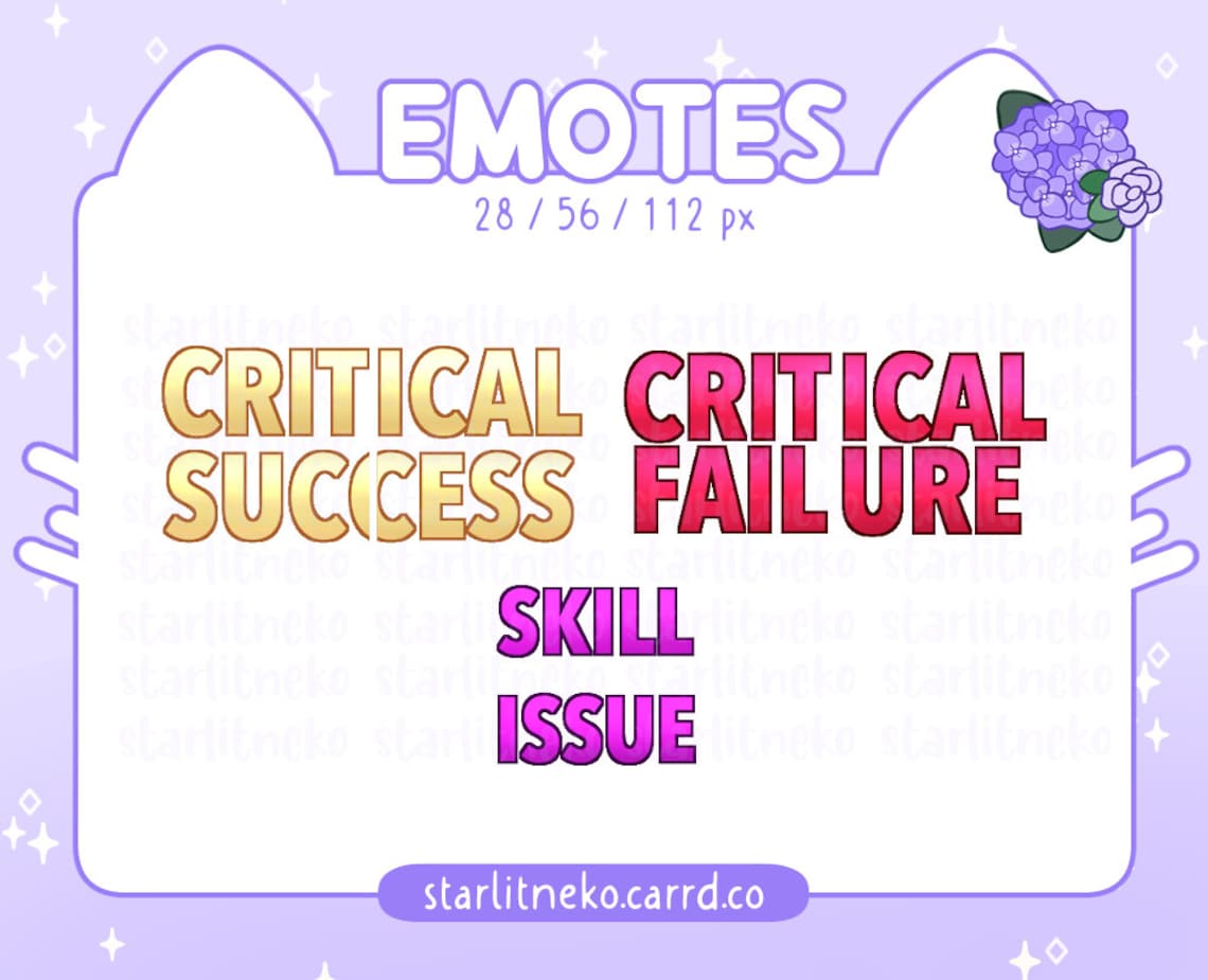 Emotes: Dnd Inspired Text P2U Streamer Twitch Emotes - Etsy