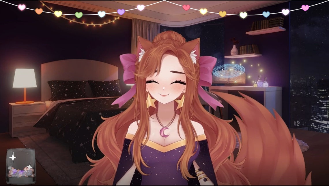 Stream Overlay: Rainbow Heart Animated Lights P2U Streamer, Twitch ...