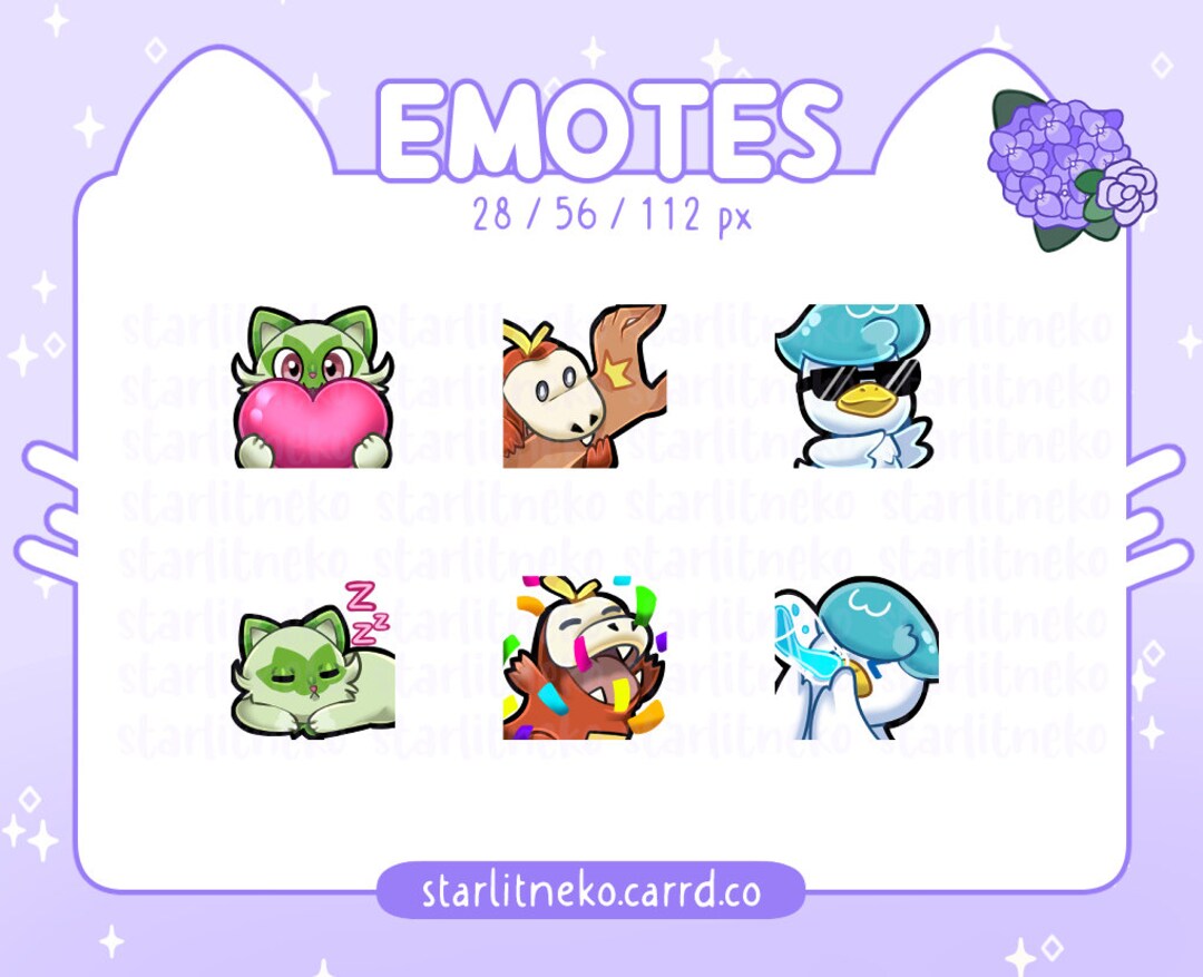 Emotes: Pokemon SV Starters [P2U Streamer, Twitch Emotes, Discord ...