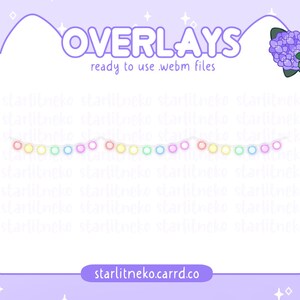 Stream Overlay: Rainbow Bulb String Animated Lights [P2U Streamer ...