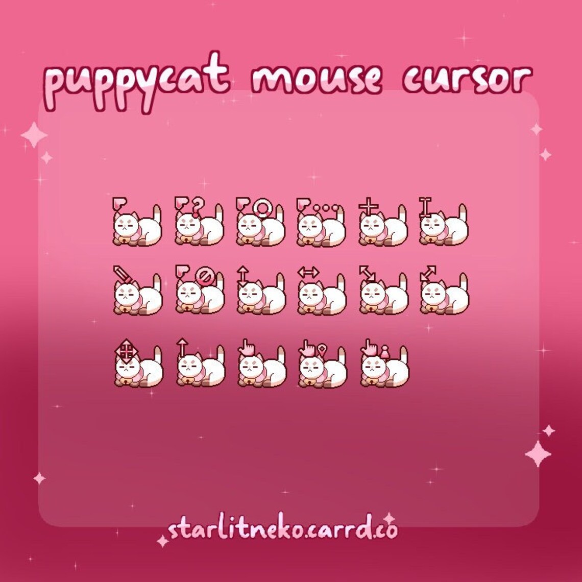 Mouse Cursor: Puppycat P2U Bee and Puppycat Custom Cursor - Etsy