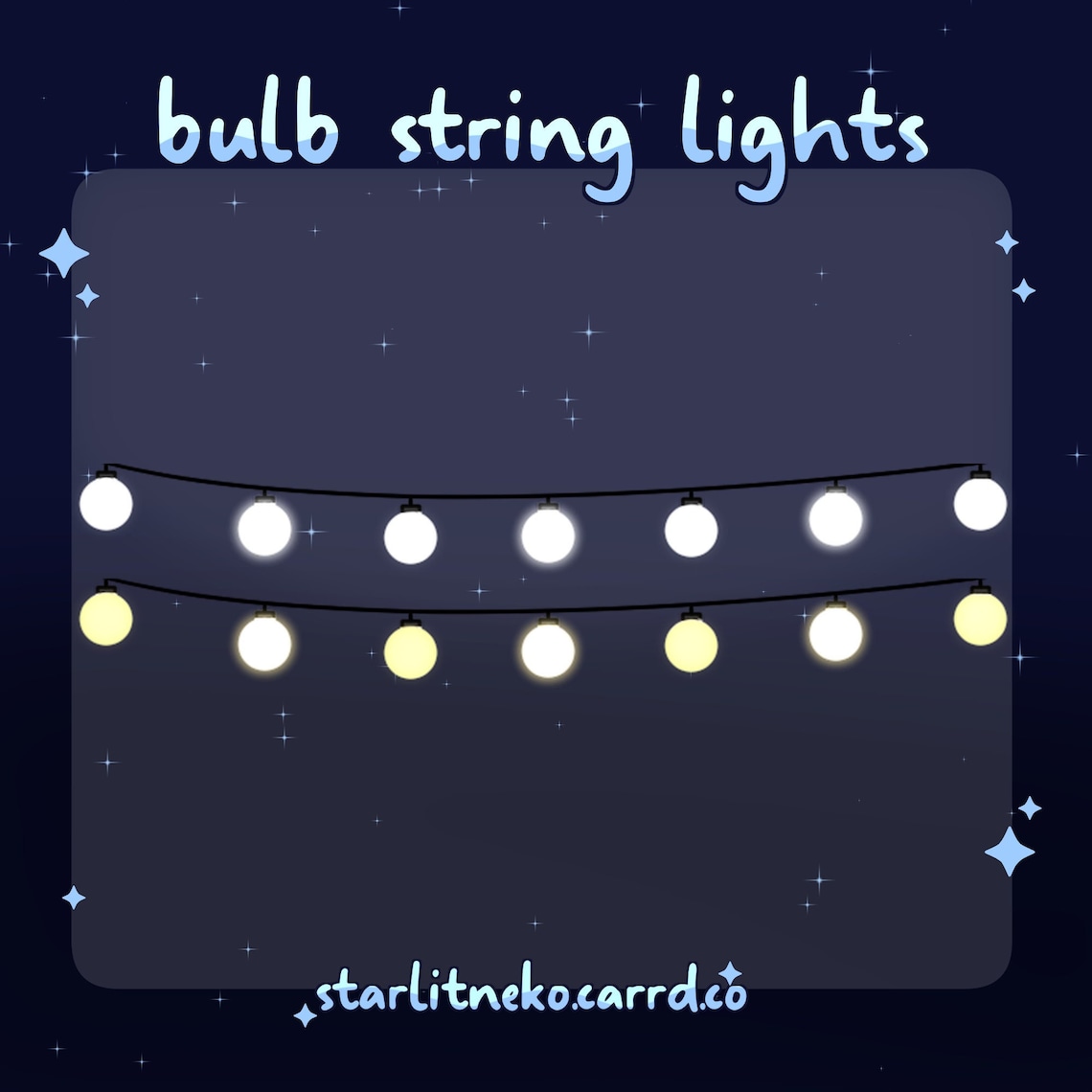 Stream Overlay: Bulb String Animated Lights P2U Streamer - Etsy