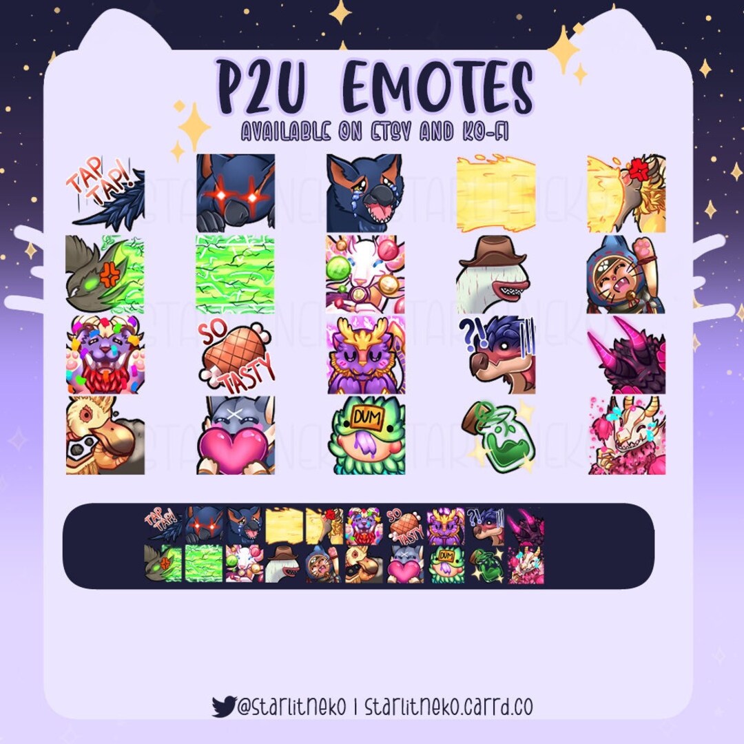 Emotes: Monster Hunter Rise P2U MHR Streamer Twitch Emotes - Etsy