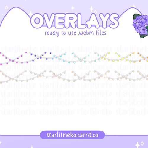 Stream Overlay: Fairy Lights Animated P2U Streamer Twitch - Etsy