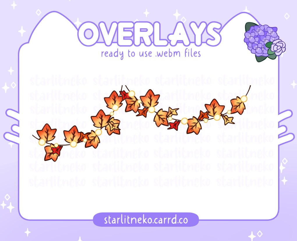 Animated Autumn Leaves String Lights Stream Overlay (P2U) - Etsy