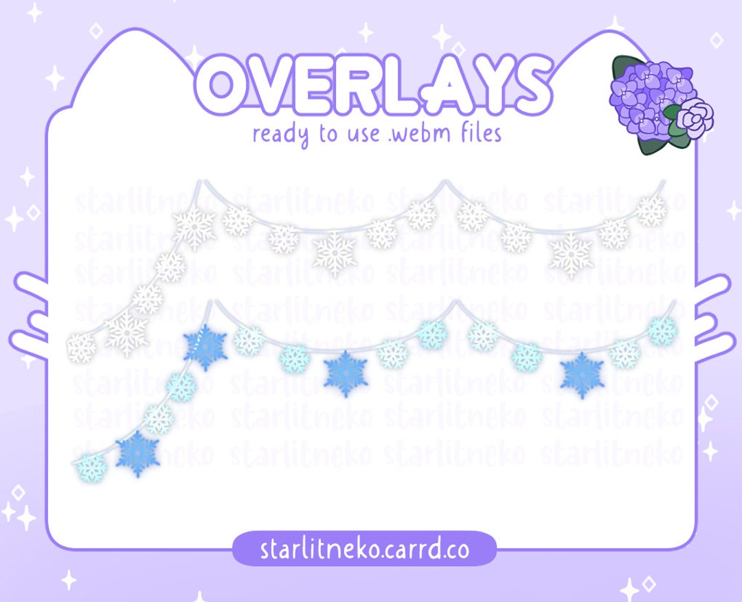 Stream Overlay: Animated Snowflake Lights [P2U Christmas, Twitch ...