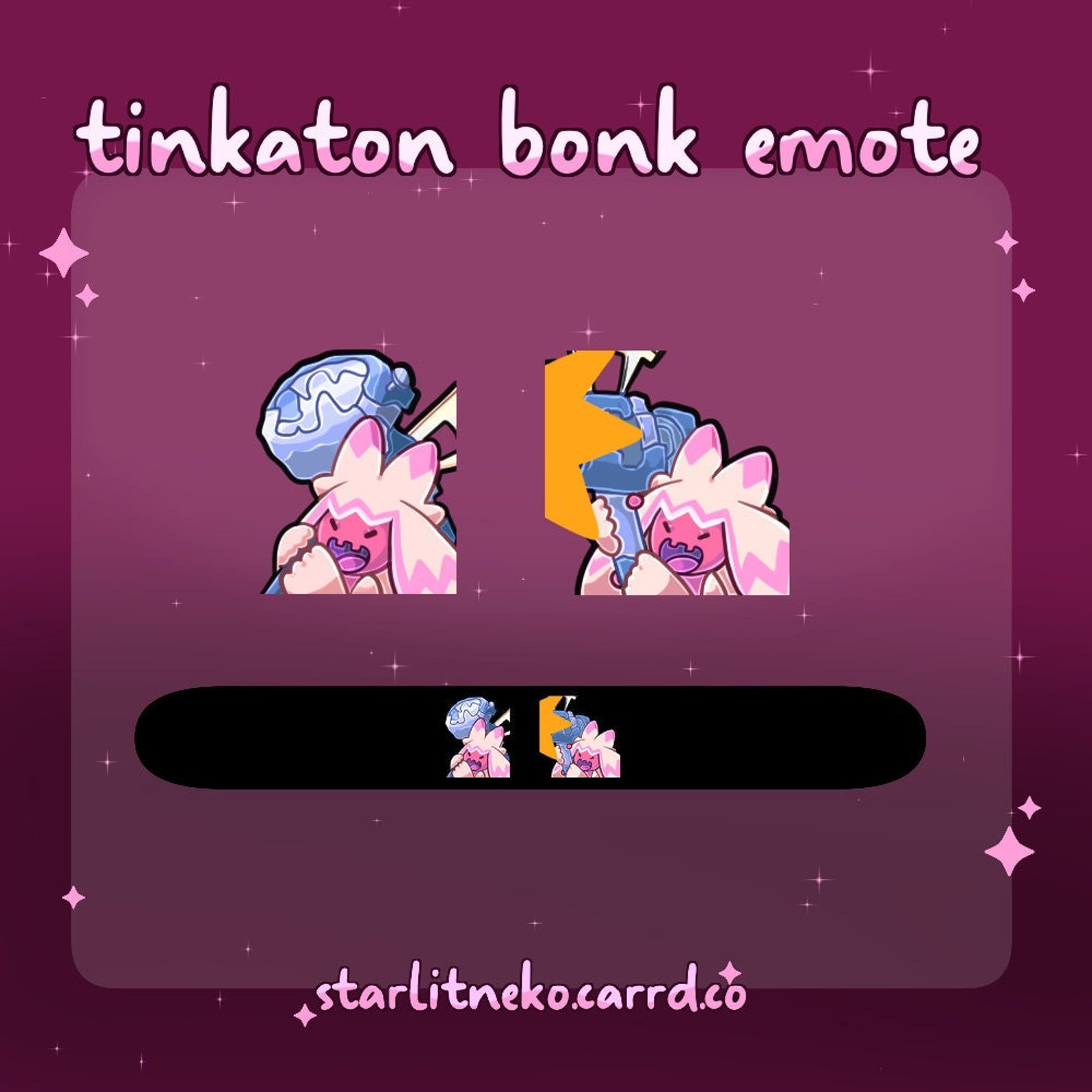 Emotes: ANIMATED Pokemon Tinkaton Bonk P2U Streamer Twitch - Etsy Canada