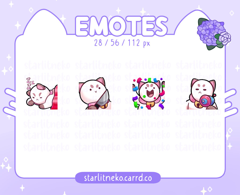 Emotes: Puppycat Set 2 P2U Bee and Puppycat Streamer, Twitch Emotes ...