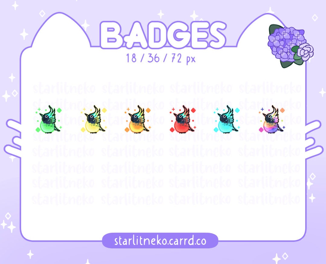 Badges: Spiribirds [P2U MHR Streamer, Twitch Badges, Twitch Streamer ...