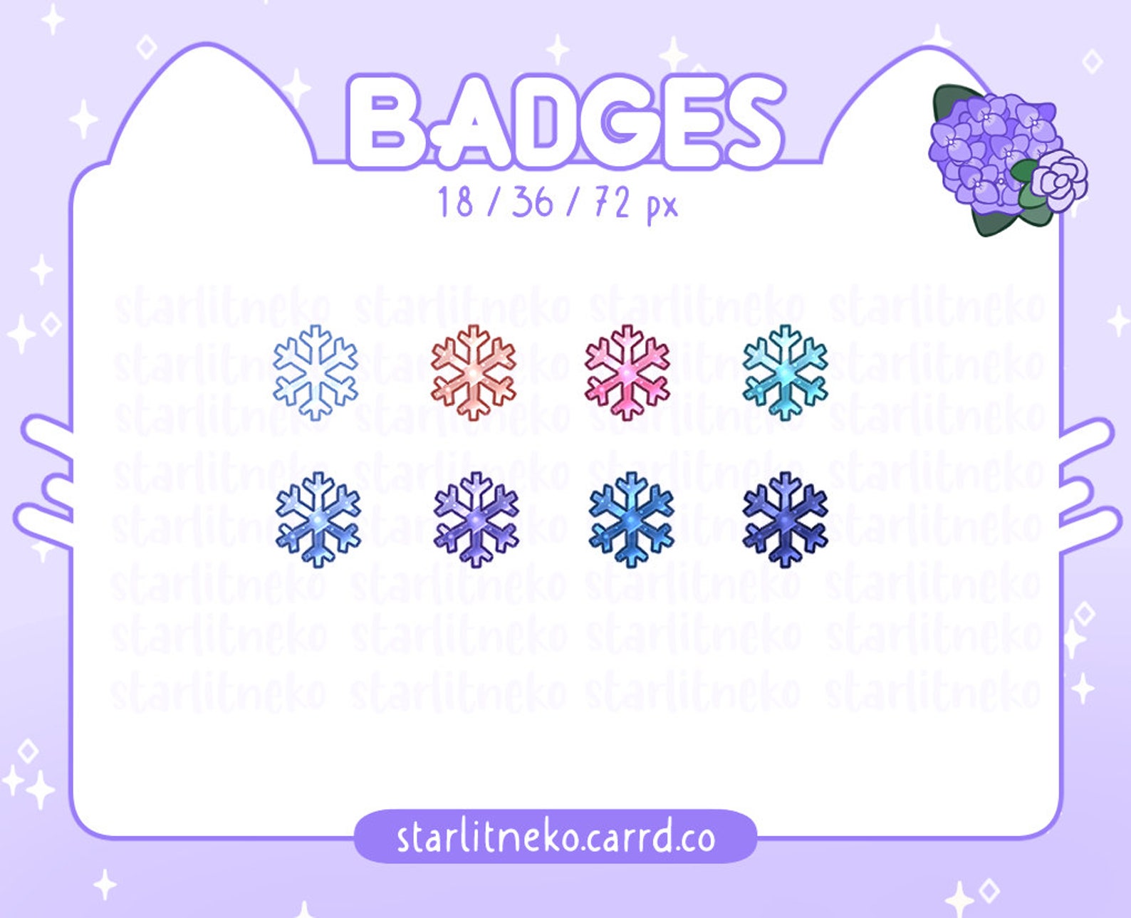 Badges: Snowflakes P2U Holiday, Twitch Badges, Twitch Streamer, Sub ...