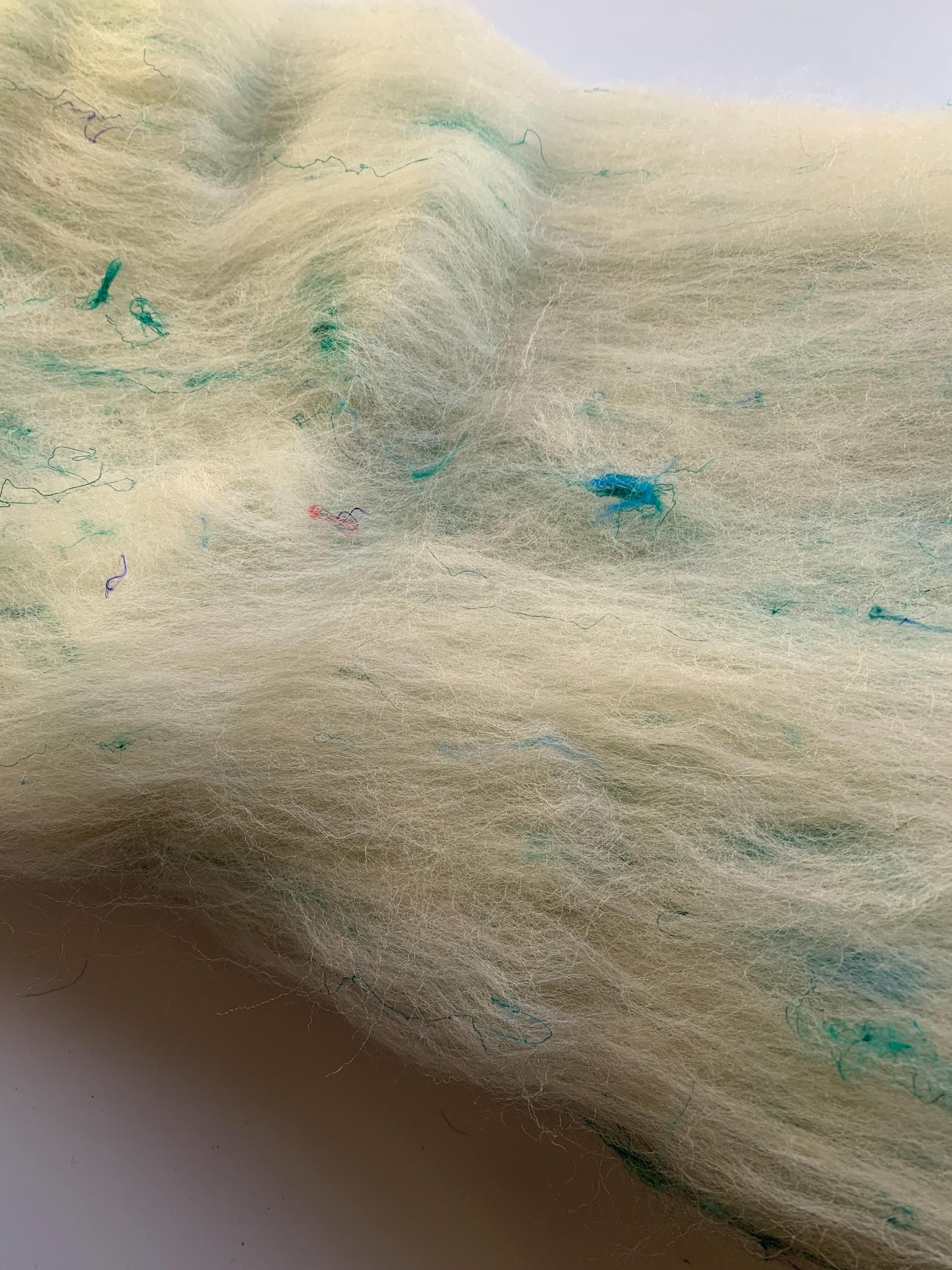 Wool/sari Silk Blend Batt for Spinning, Felting, Fiber Art. White ...