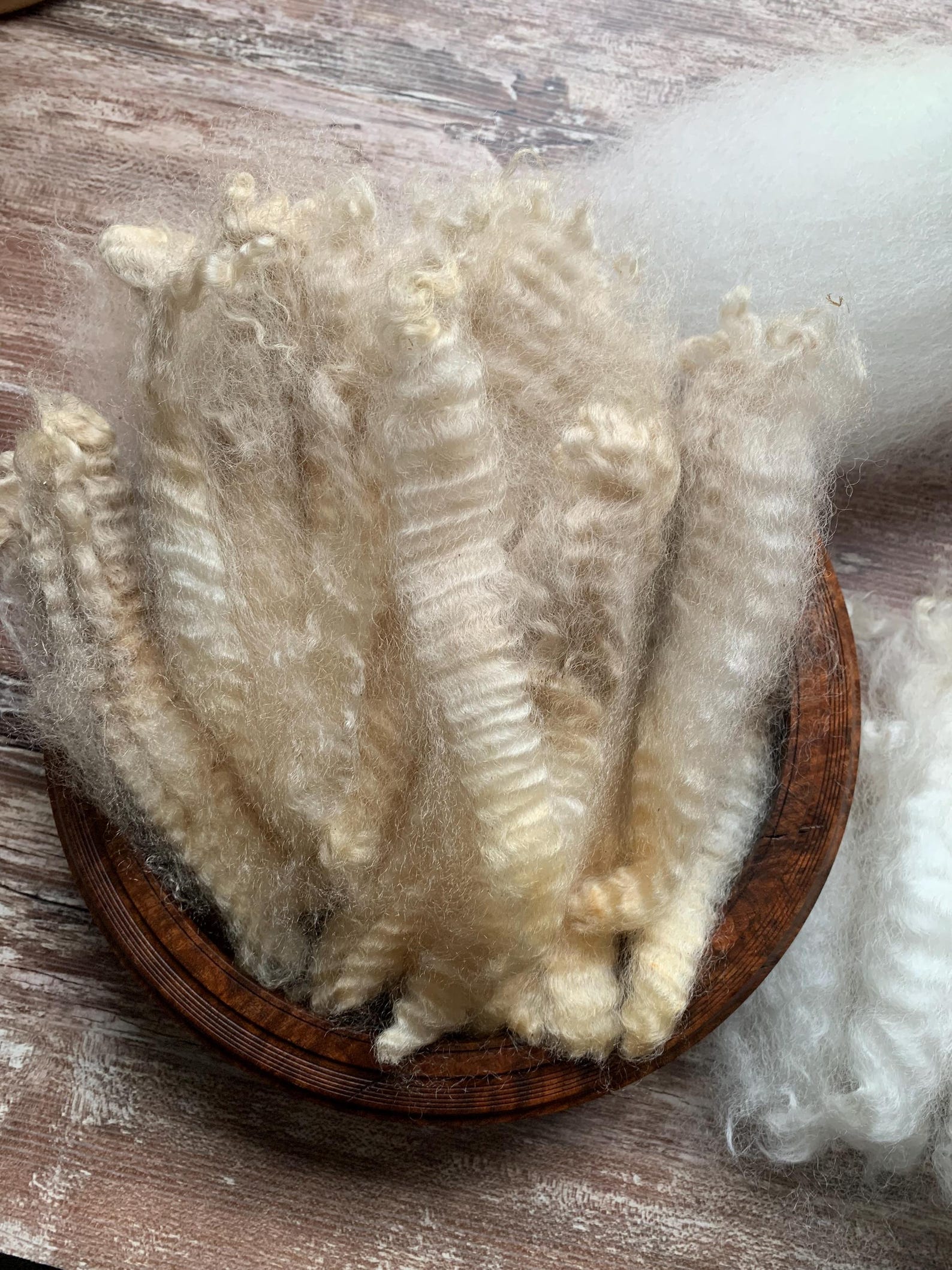 Raw Romney Wool Locks for Spinning and Felting. 4 Oz Natural White ...
