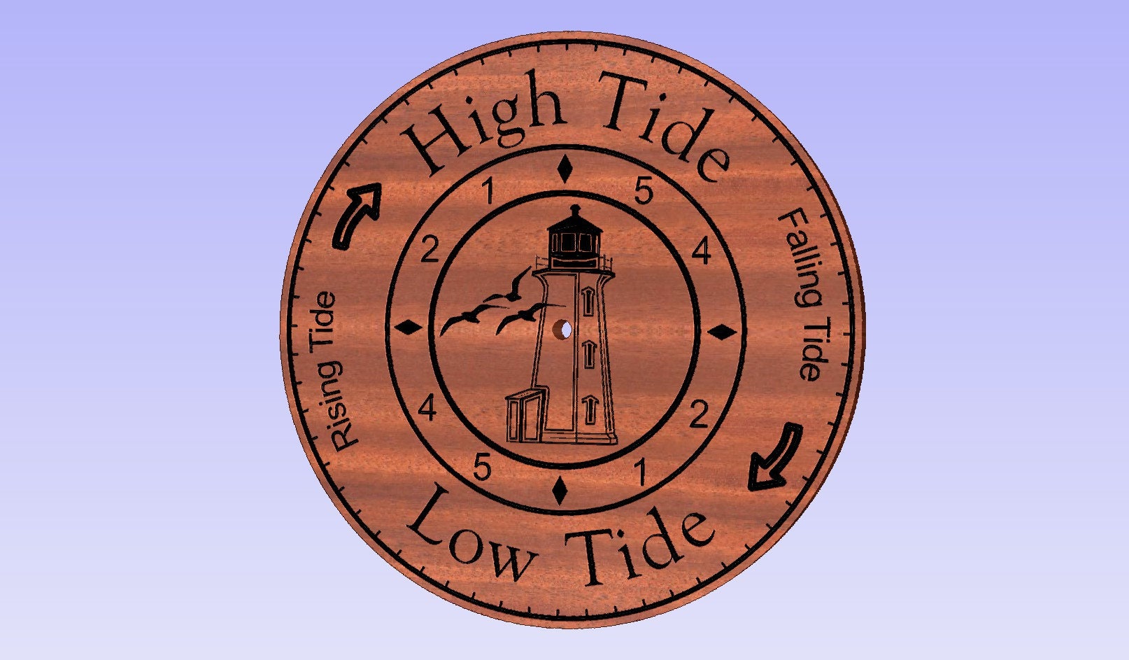 Lighthouse Tide Clock-nautical-tidal-ocean-tides Digital Download Cut ...