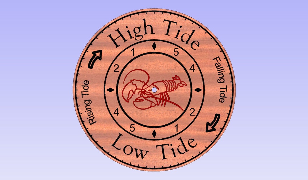Lobster Tide Clock-nautical-tidal-ocean-tides Digital Download Cut File ...