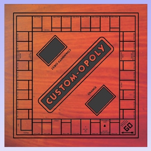 Custom-opoly Create Your Own Monopoly Board Digital Download Cut File ...