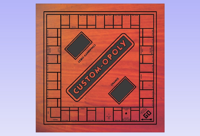 Custom-opoly Create Your Own Monopoly Board Digital Download Cut File ...