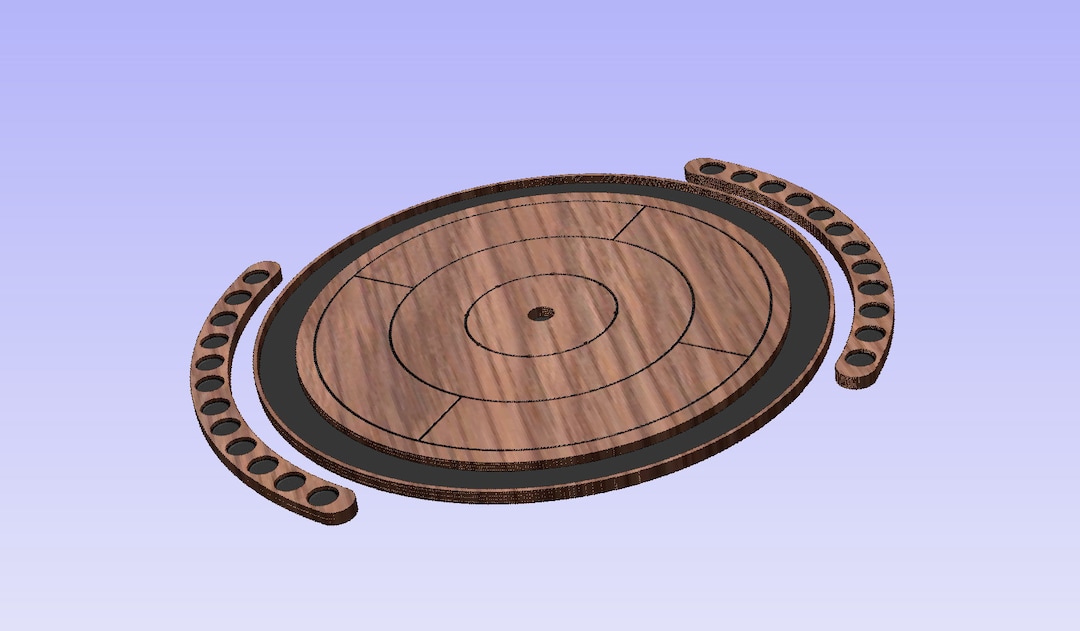 Tournament Crokinole Board With Button Holders-digital Download Cut ...