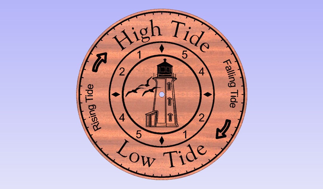 Lighthouse Tide Clock-nautical-tidal-ocean-tides Digital Download Cut ...