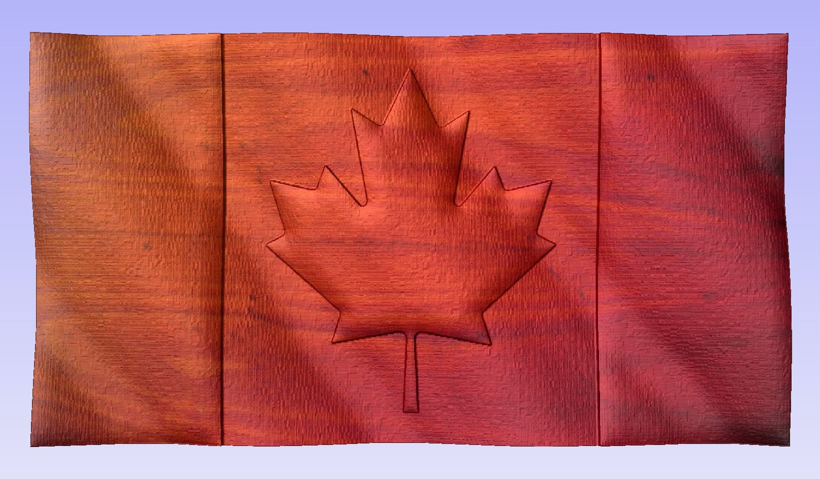 Canada Wavy Flag - CNC Files for Wood, 3D STL Model + Bonus VECTRIC ...
