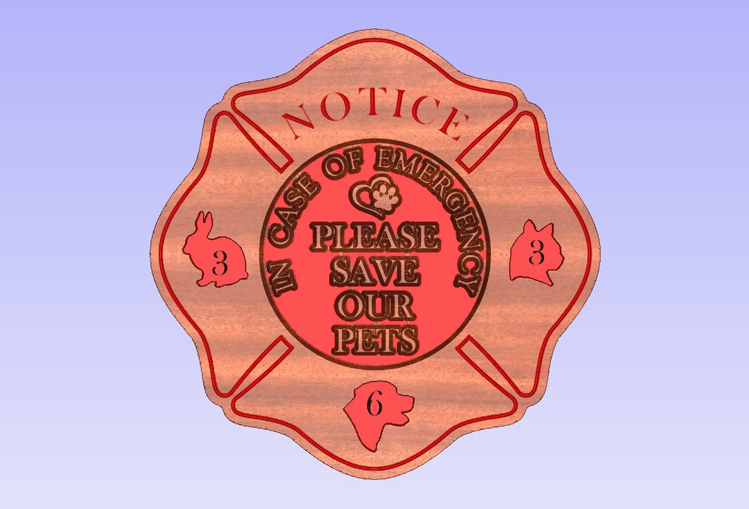 Save Our Pets Sign - in Case of Emergency, Safety Alert, Fire/disaster ...