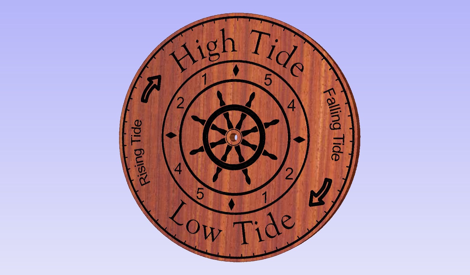 Ships Wheel Tide Clock-nautical-tidal-ocean-tides Digital Download Cut ...