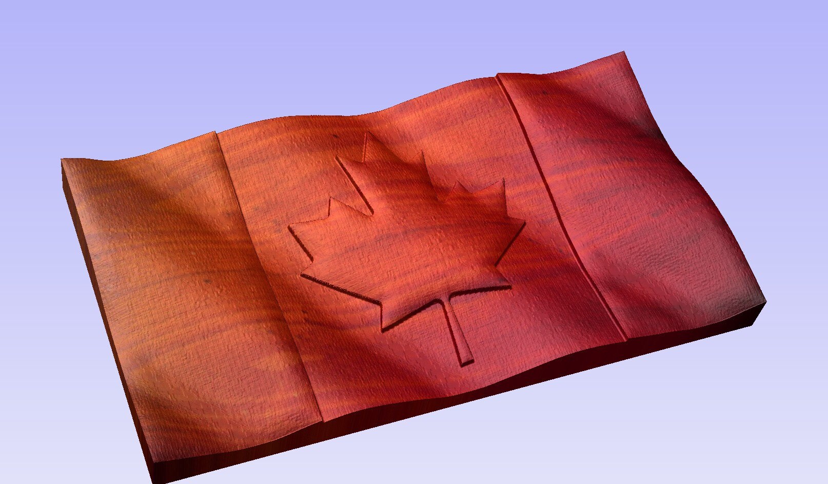 Canada Wavy Flag - CNC Files for Wood, 3D STL Model + Bonus VECTRIC ...
