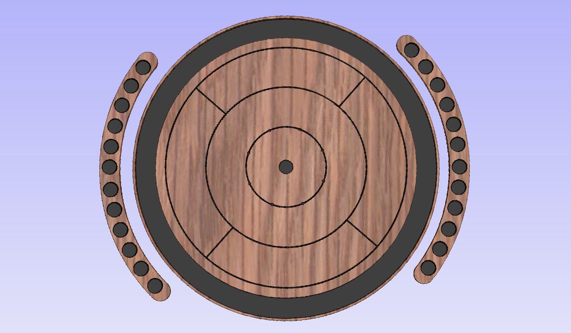 Tournament Crokinole Board With Button Holders-digital Download Cut ...